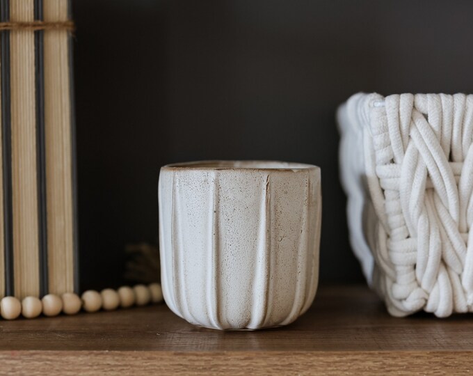 4.5" Earthy Ceramic Planter Pot for 4 Inch Plants • Concrete Modern ...