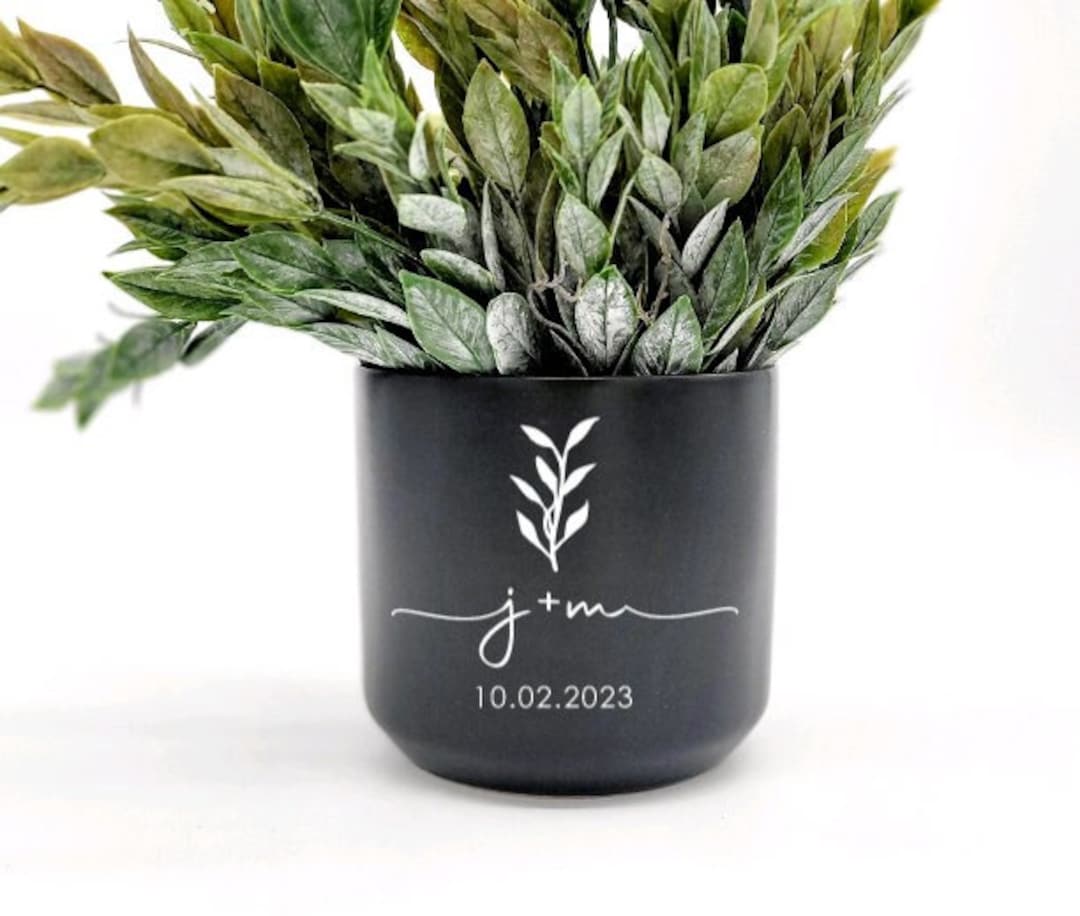 Personalized Ceramic Planter • Custom Wedding Engagement Gift - Etsy