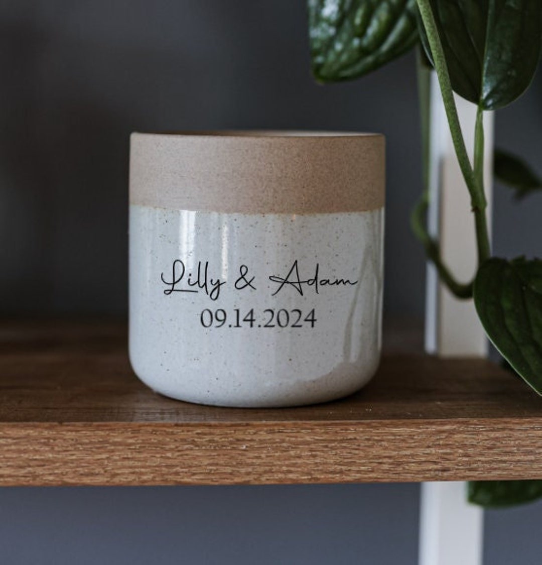 Wedding Gift Planter for Couple Bridal Shower Gift for Bride Custom ...