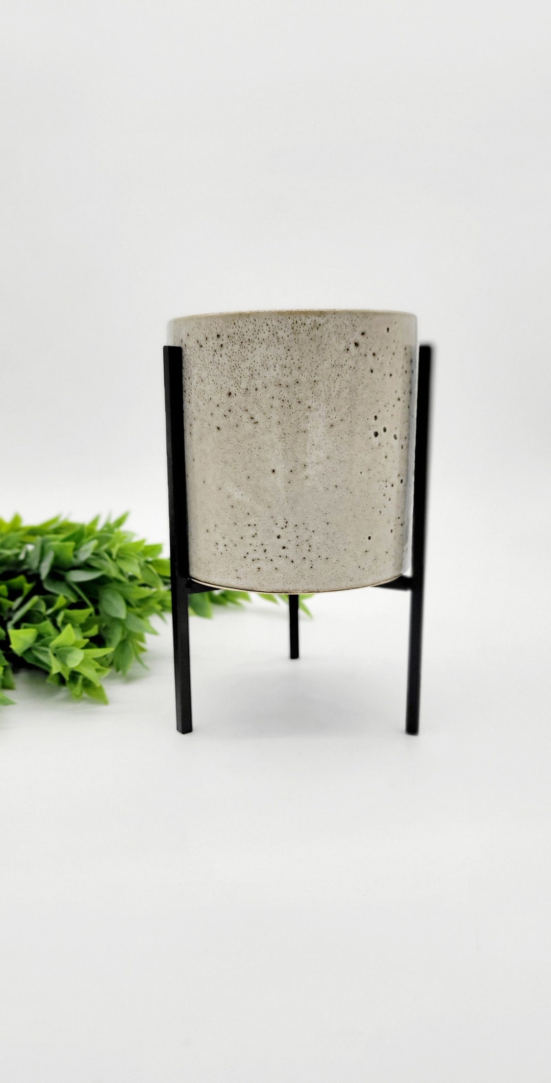 4 Inch Planter Pot With Stand • Modern Plant Pot Gift for Wife • Indoor ...