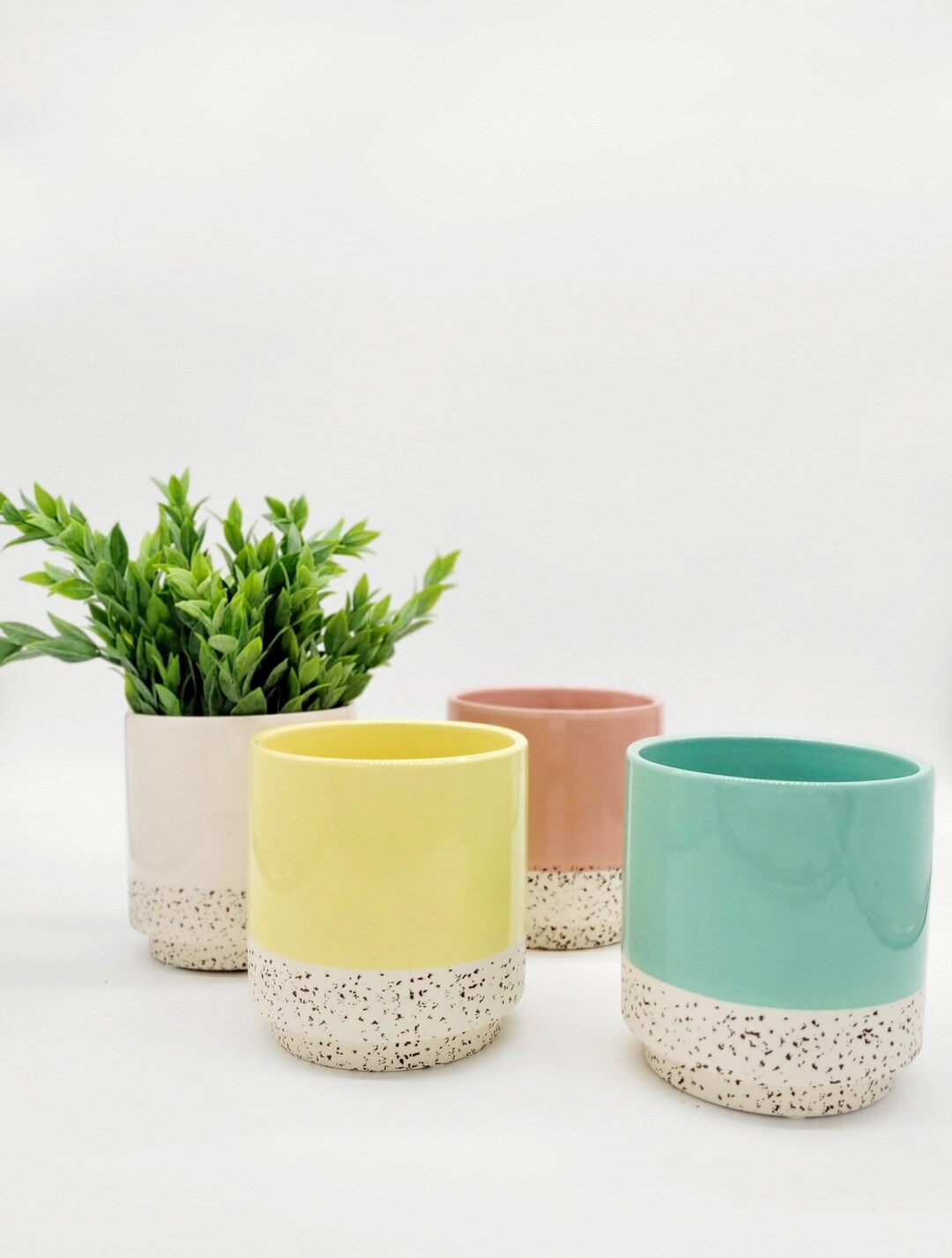 5 Pastel Planter Pots for Houseplants Colorful Modern Plant Pot Indoor ...