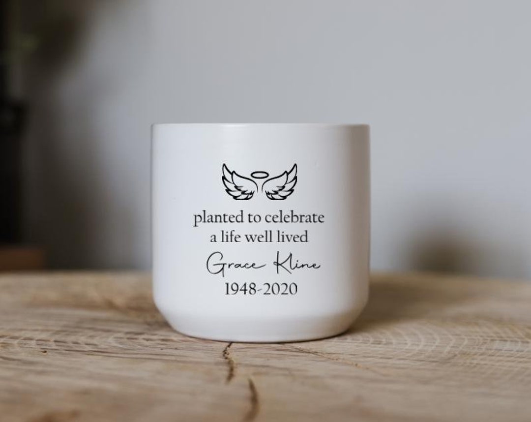Memorial Gift • Custom Memorial Planter Pot for Loss of Loved One ...