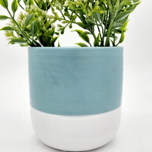 4.5 Blue Ceramic Planter Pot Light Blue Modern Plant Pot Indoor Planter ...