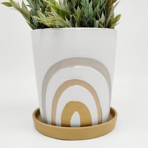 Large Rainbow Ceramic Planter Pot • Pottery Planter • Indoor Planter ...