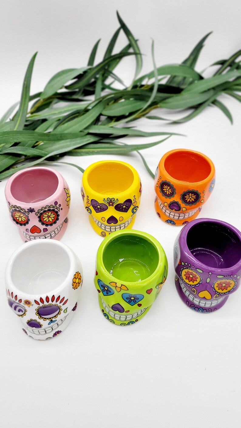 Skull Planter Sugar Skull Planter Indoor Planter - Etsy