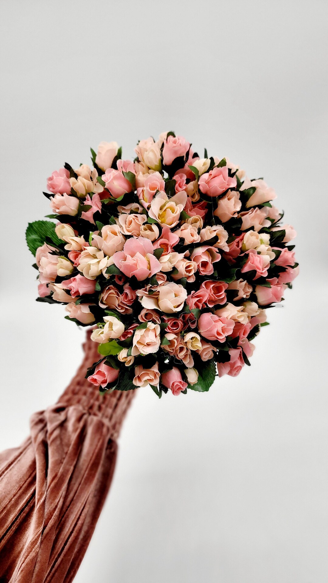 Mini Rose Bud Bouquet Valentines Day Decor Home Decor Silk Flowers ...