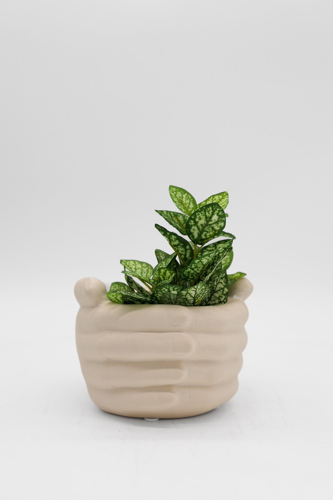 4" Hands Planter Pot • Ceramic Modern Plant Pot • Boho Indoor Planter ...