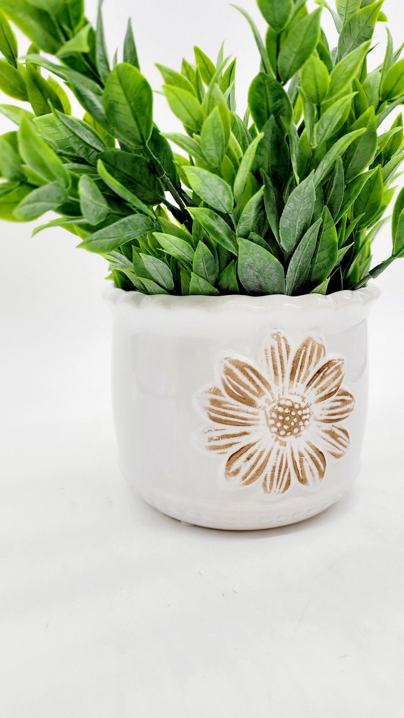 5 Sunflower Ceramic Planter Pot Boho Modern Plant Pot - Etsy