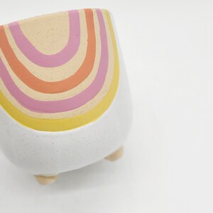 6" Rainbow Ceramic Plant Pot for 6 Inch Plants • Cute Planter for Porch ...