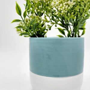4.5 Blue Ceramic Planter Pot Light Blue Modern Plant Pot Indoor Planter ...