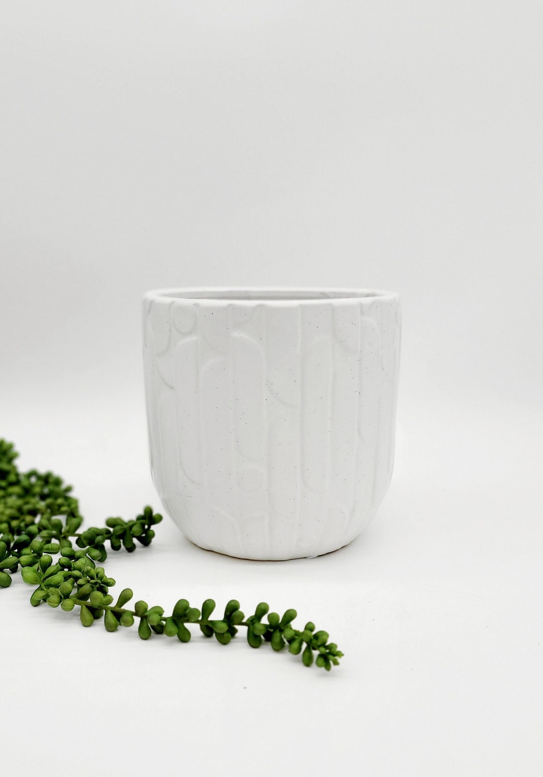 6 Inch White Ceramic Plant Pot for 6 Inch Plants Minimalist - Etsy