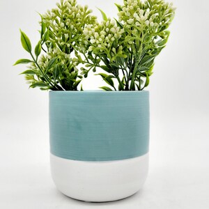 4.5 Blue Ceramic Planter Pot Light Blue Modern Plant Pot Indoor Planter ...