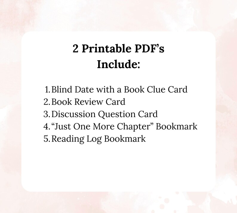 Blind Date With a Book Printable Kit, DIY Book Gifts for Readers (PDF ...