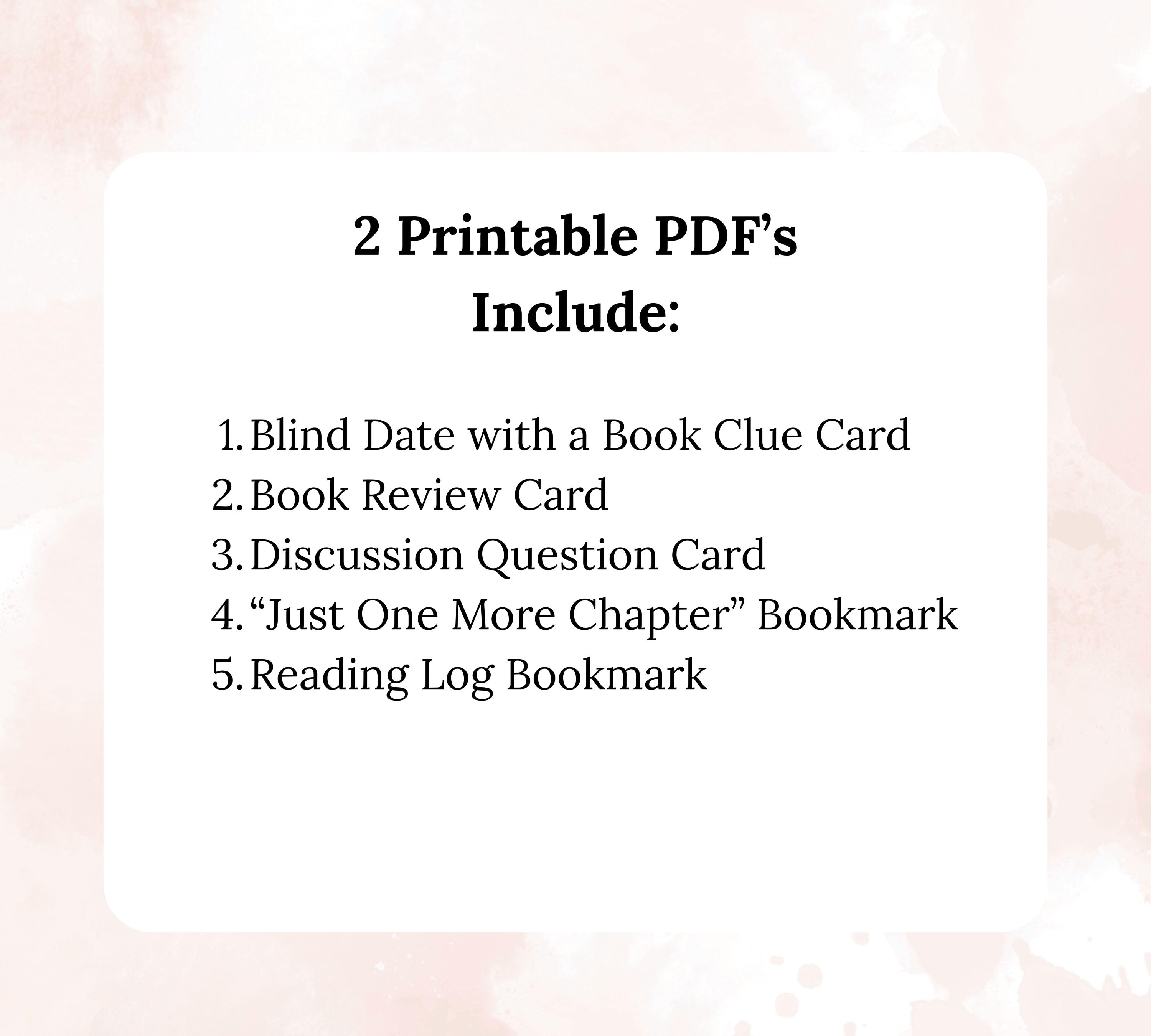 Blind Date With a Book Kit: DIY Gift Printables (PDF Download) - Etsy
