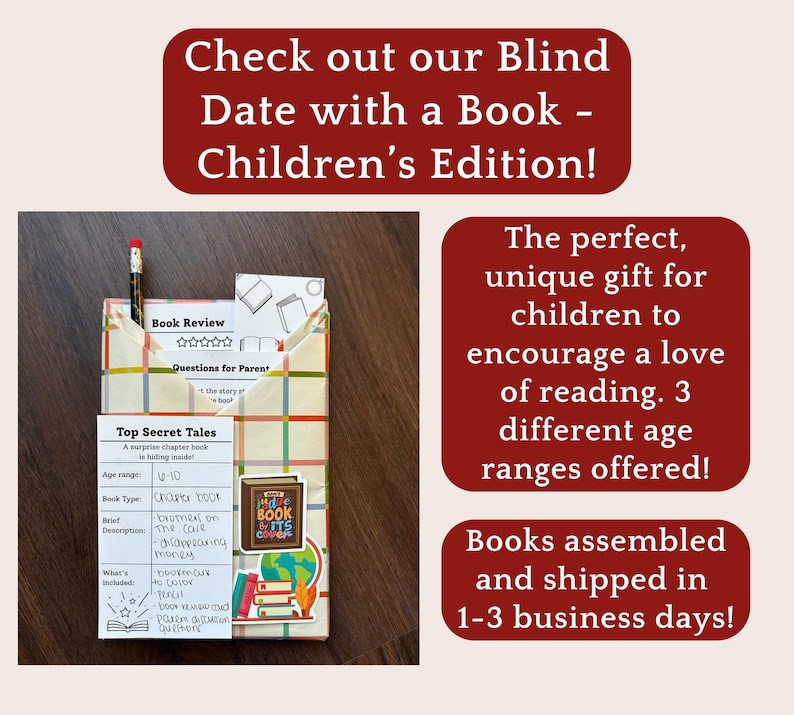 Blind Date With a Book Printable Kit, DIY Book Gifts for Readers (PDF ...