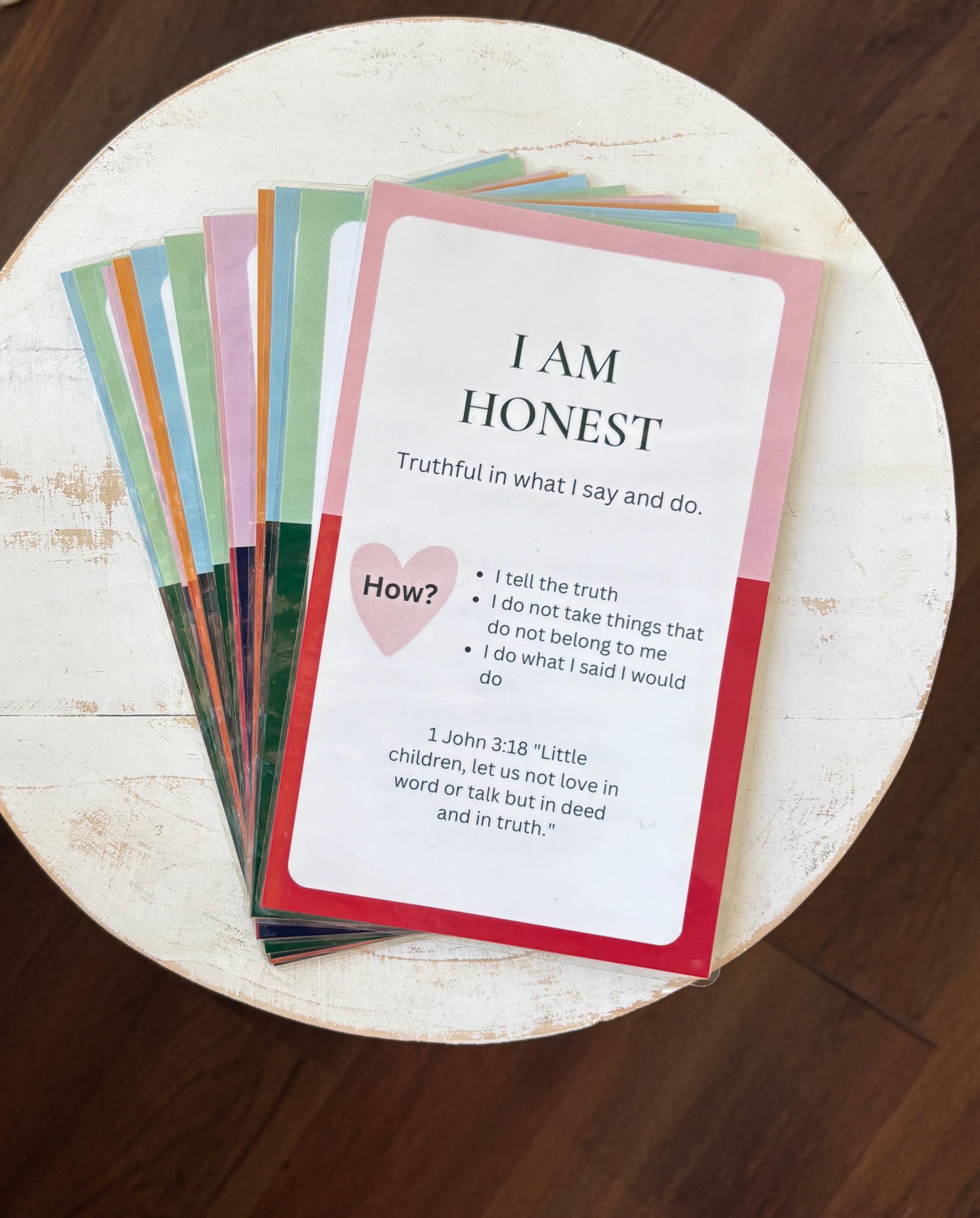 Christian Character Trait Cards for Children Affirmations Instant ...