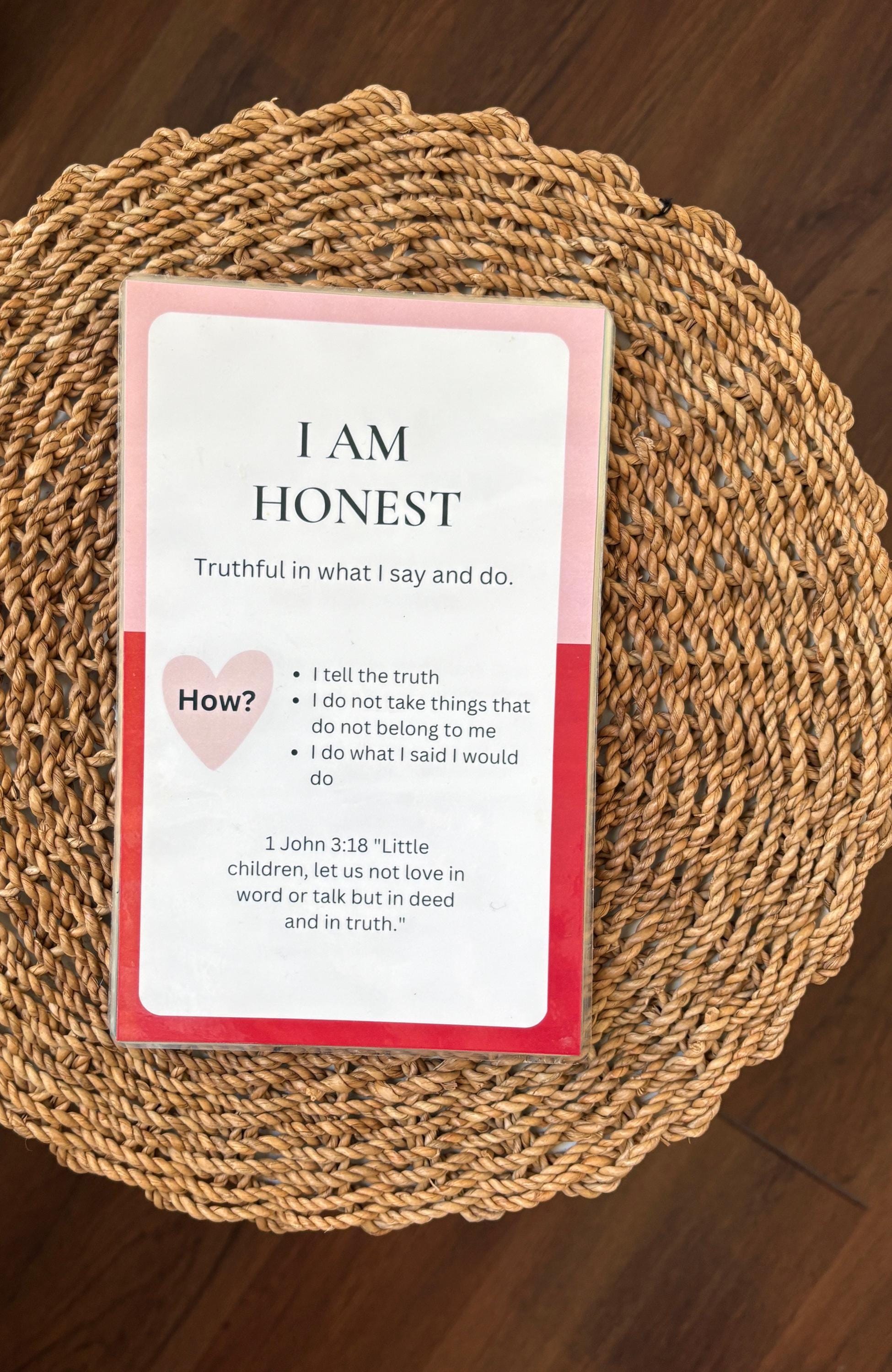 Christian Character Trait Cards for Children Affirmations Instant ...
