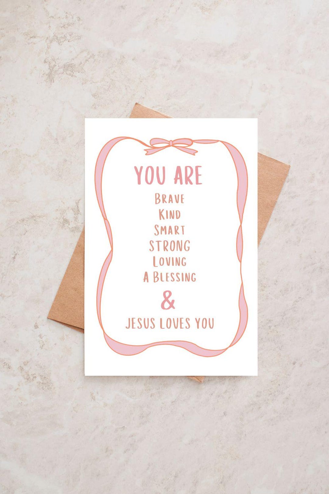 Christian Affirmations Printable Coquette Bow Design Character Trait ...