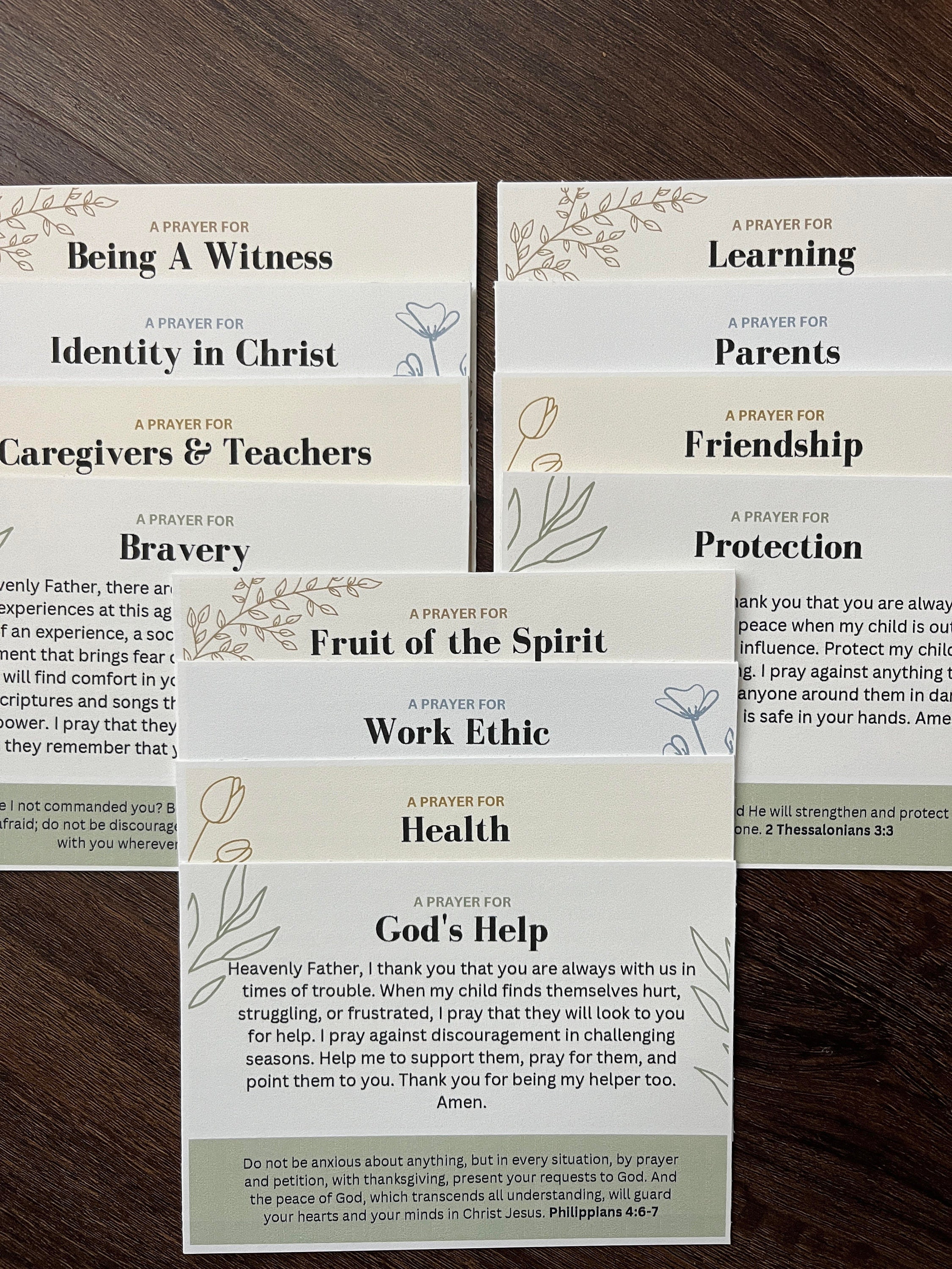 Homeschool Prayer Cards - Etsy