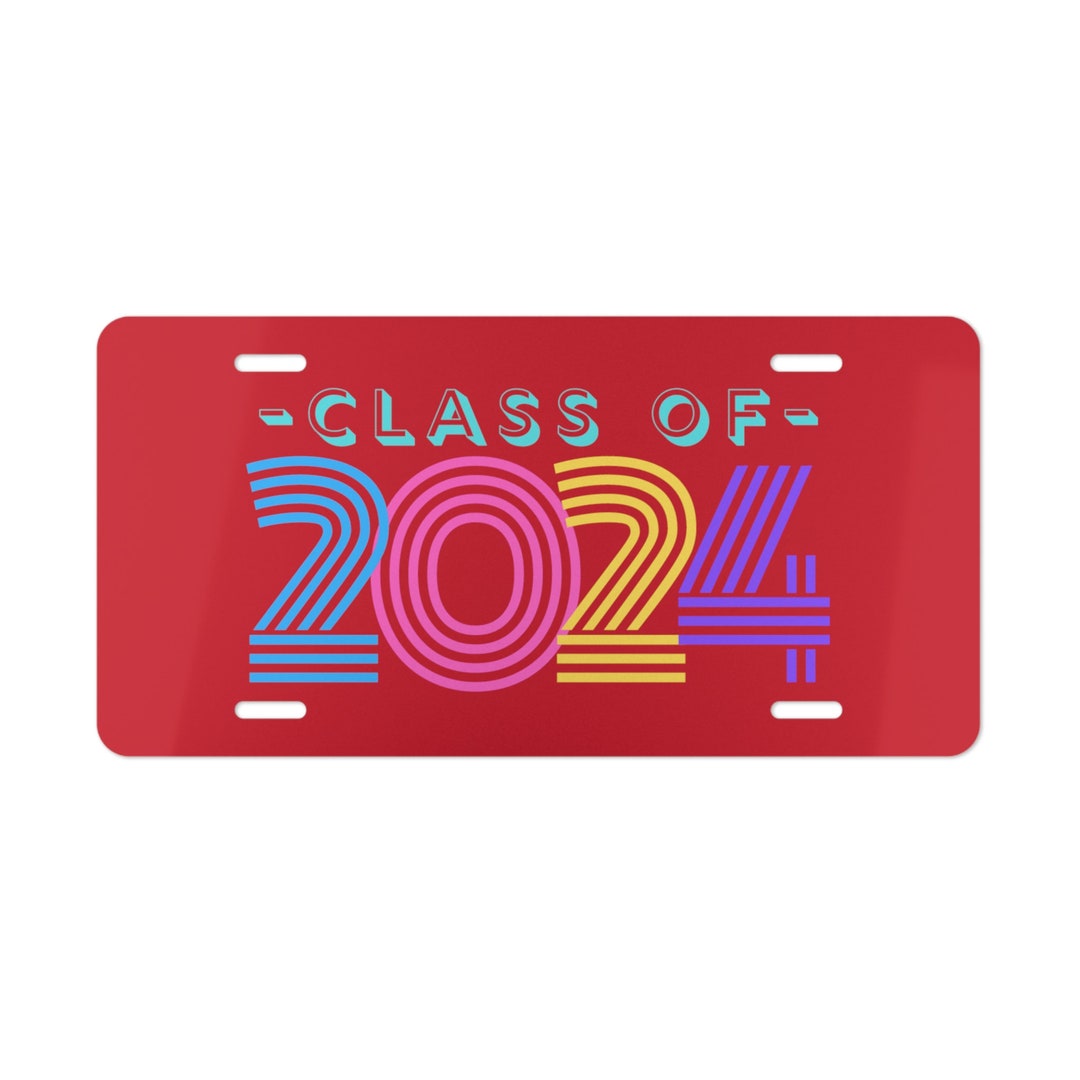 Graduation Car Plate, Class of 2024, High School Senior Car Tag, Vanity ...