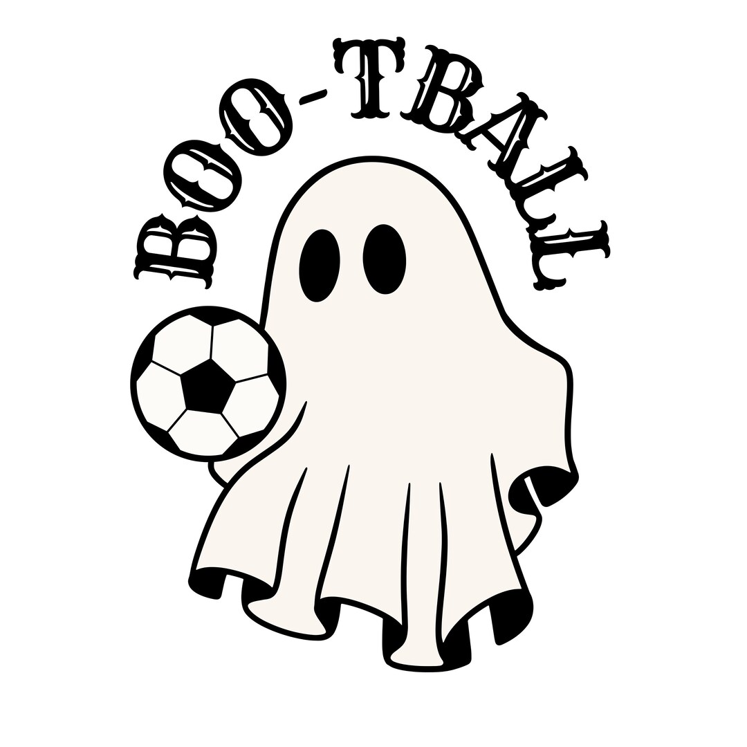 Cute Ghost Png, Spooky Season Png, Halloween Ghost Png, Football Ghost ...