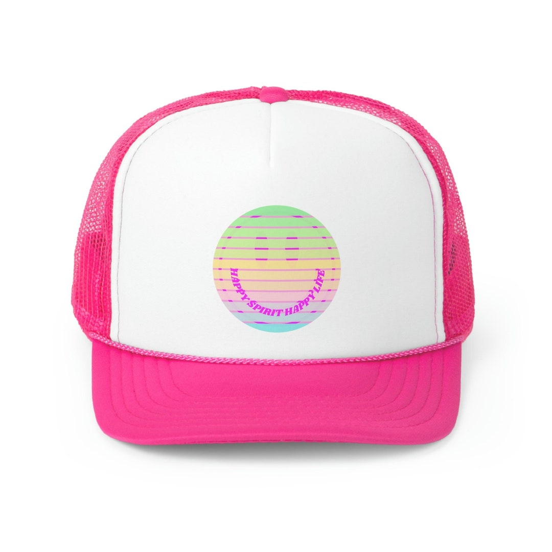 Hat Happy Spirit Happy Life, Aesthetic Sunset Hat, Smile Tumblr Hat ...