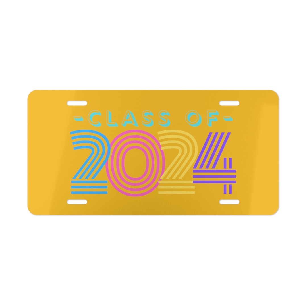 Graduation Car Plate Class of 2024 High School Senior Car - Etsy