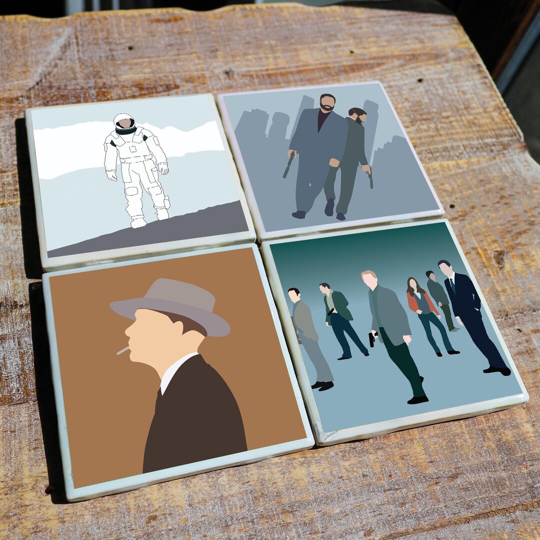 Christopher Nolan Movie Coasters (4 Pack) W/ Minimalist Artwork ...