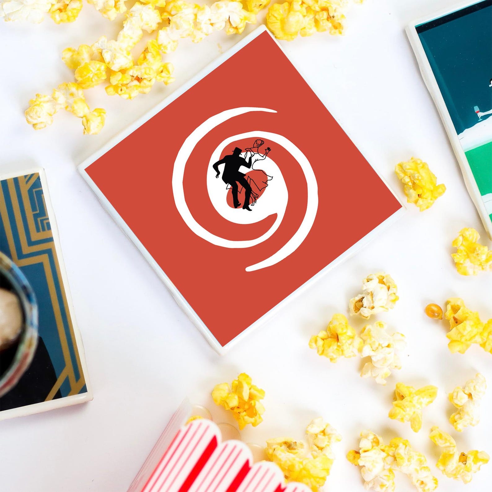 Alfred Hitchcock Movie Coasters With Original Minimalist Artwork ...