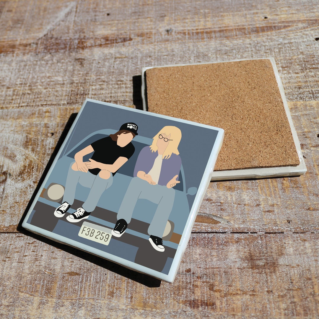 Wayne's World Movie Coaster With Original Minimalist Artwork | Ceramic ...