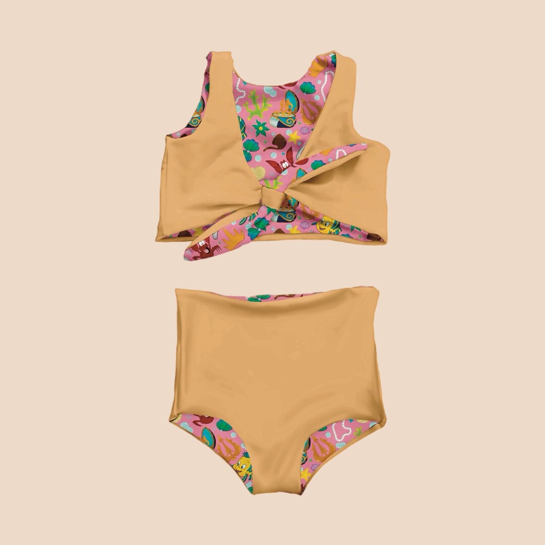 Ariel Mermaid Inspired Reversible Swim, Girls Swimsuit, Magical Swim ...