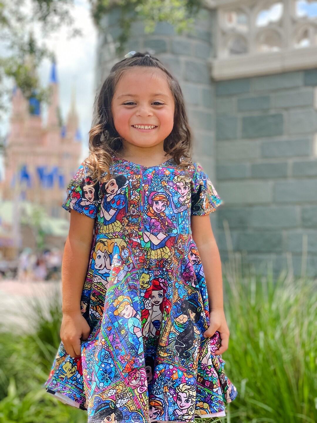 Disney Stained Glass Dress, Disney Outfit, Girls Disney Outfits ...