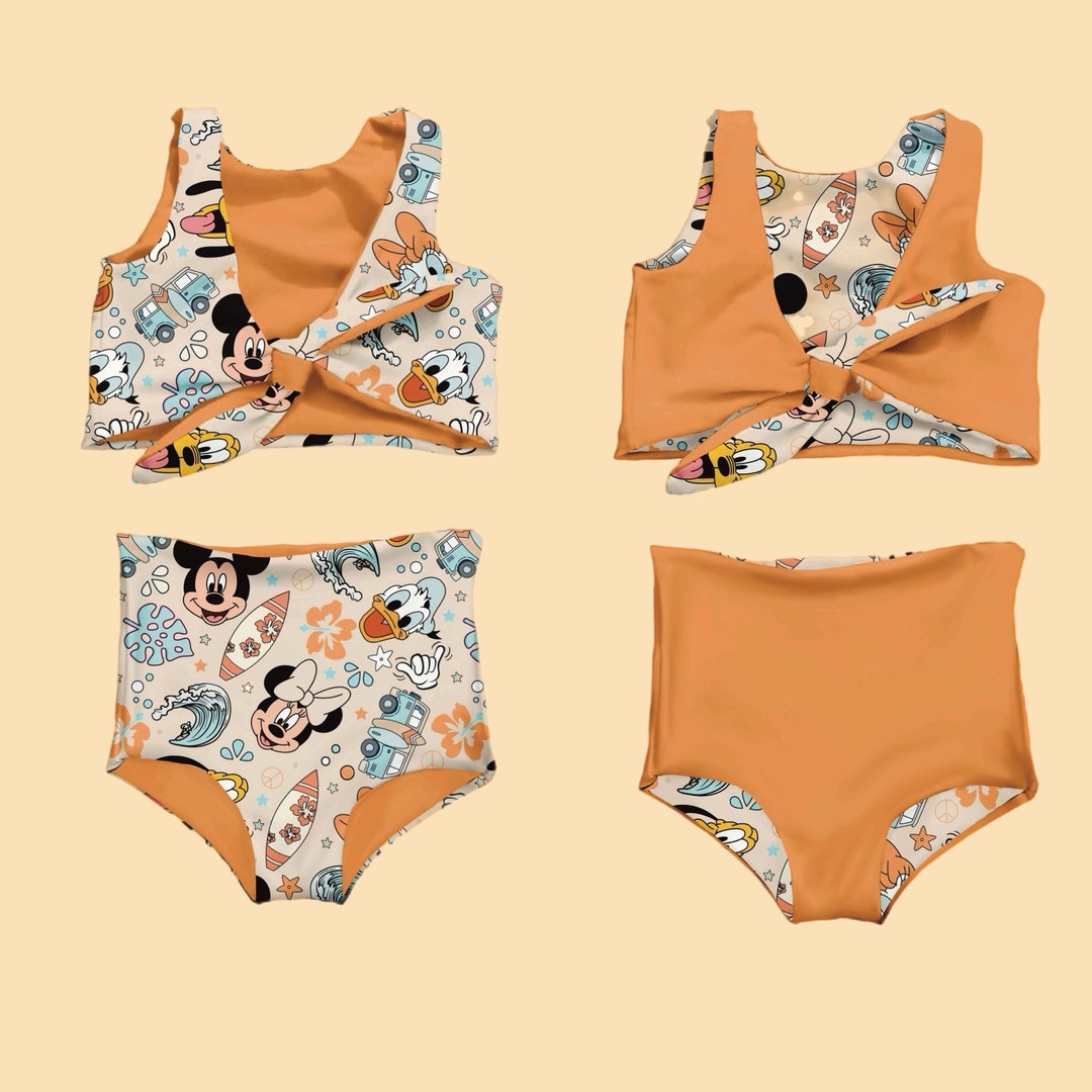 Mickey and Friends Beach Reversible Swim, Girls Swimsuit, Magical Swim ...