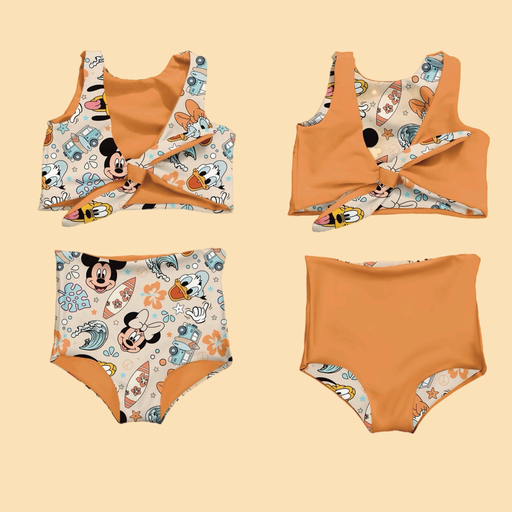 Mickey and Friends Beach Reversible Swim, Girls Swimsuit, Magical Swim ...