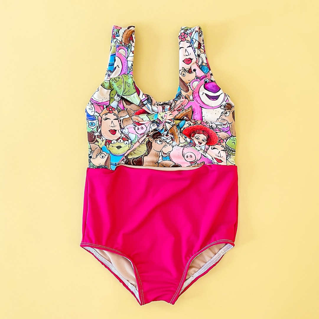 Toy Story Stacked Tie Front Swim, Girls Swimwear, Disney Swim,disney ...