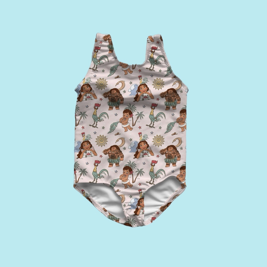 Moana Swim, Girls Swimsuit, Girls Moana Swim, Girls Basic Swimsuit ...