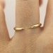 Natural Diamond Curve Ring / Simple Curve Ring Gold / Curve - Etsy