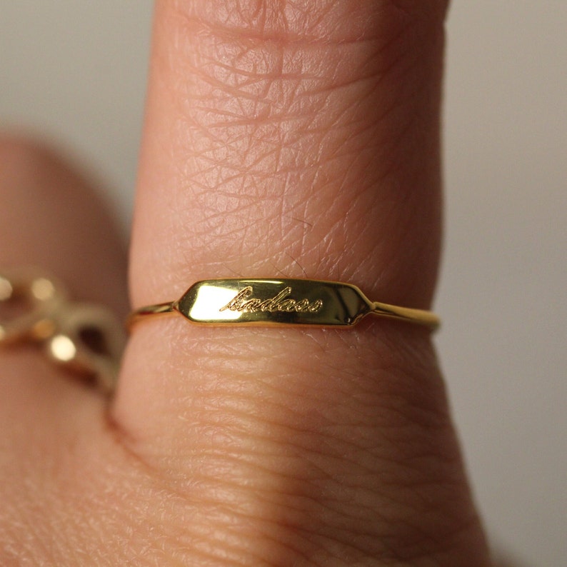 Personalized Ring / Customized Name Ring / 14k Customized Name - Etsy