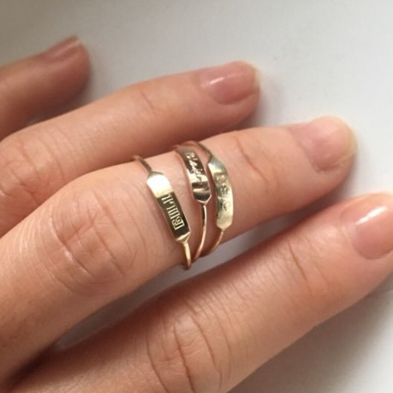 Personalized Ring / Customized Name Ring / 14k Customized Name - Etsy