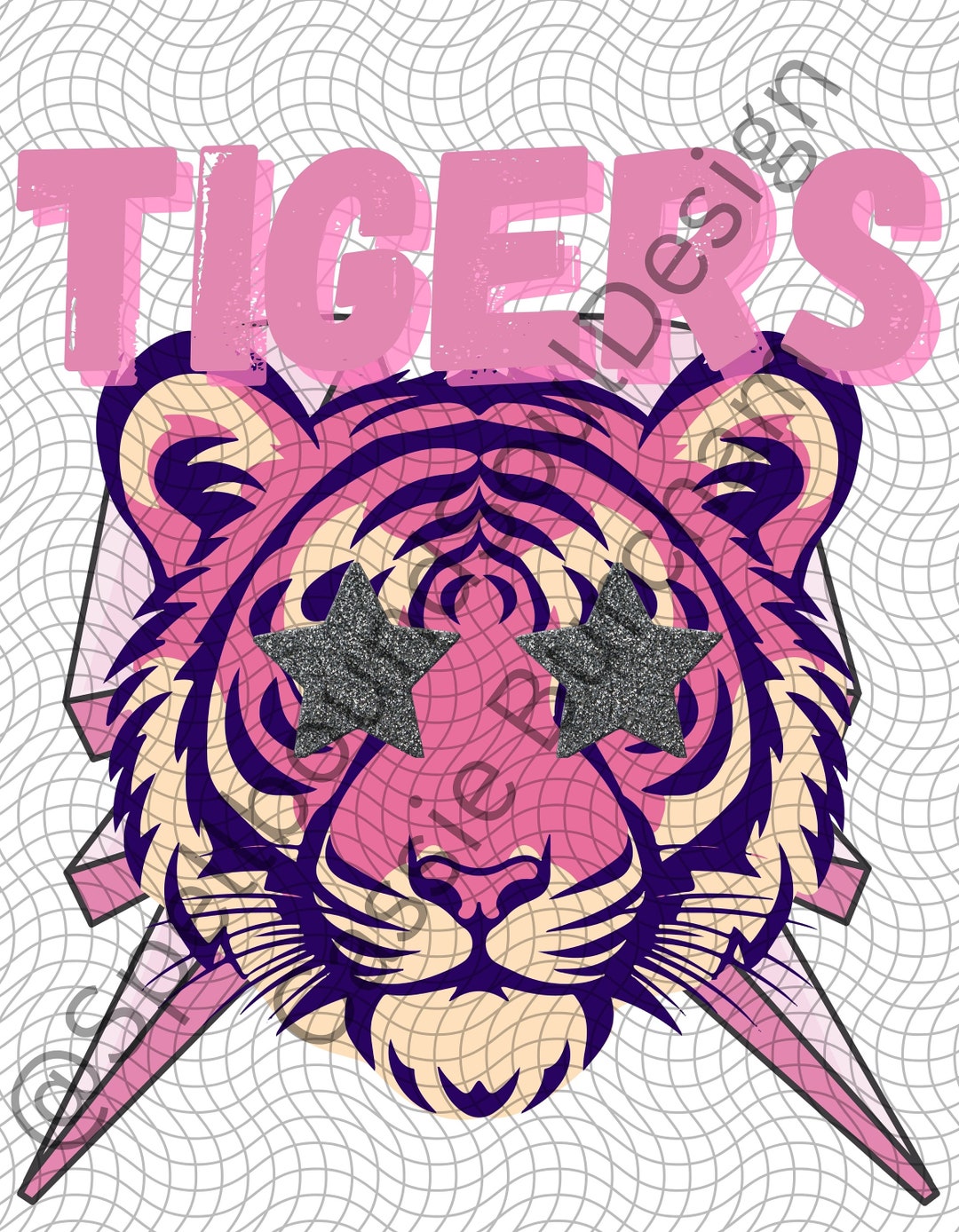Pink Tigers PNG - Etsy