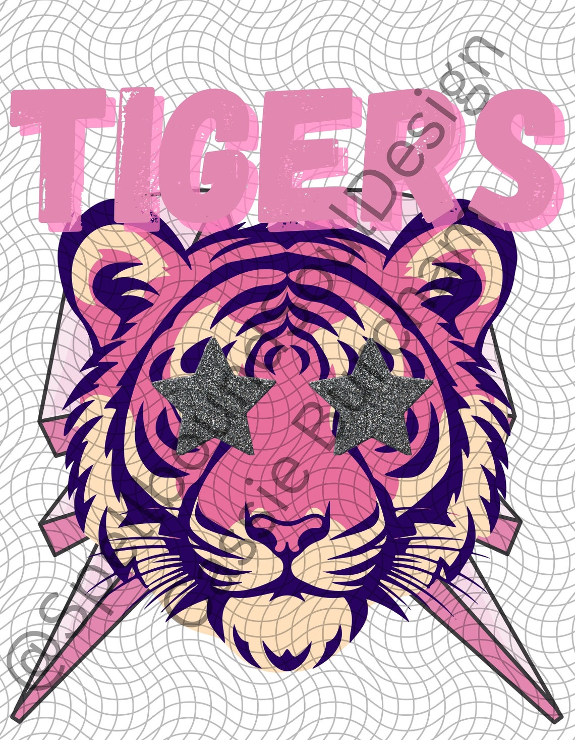 Pink Tigers PNG - Etsy