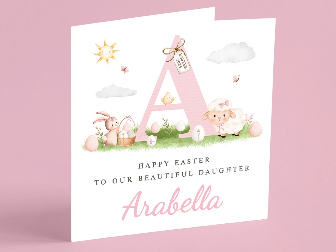 Personalised Easter Card, Granddaughter Easter Card, Daughter Easter ...