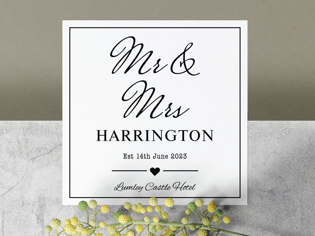 Personalised Wedding Card – Mr and Mrs, Civil Ceremony or ...