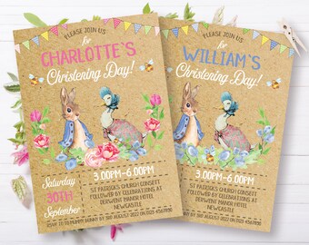 Peter Rabbit Girl Invitation - Etsy UK