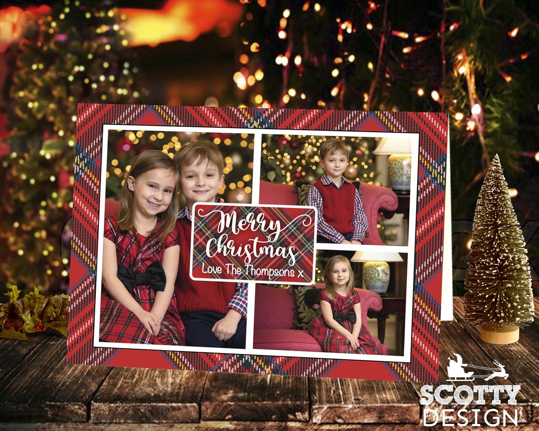 Personalised Christmas Cards Photo Folded Xmas Postcards - Etsy