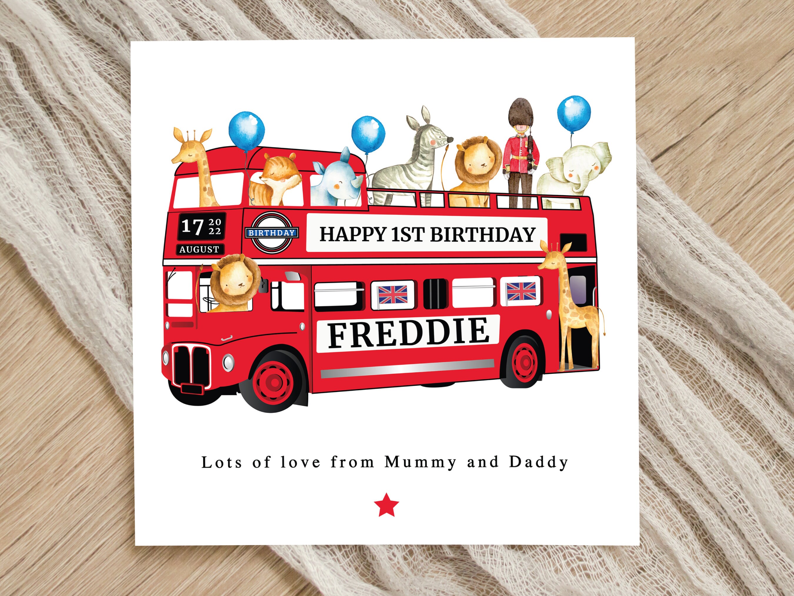 Personalised London Bus Birthday Card Personalised 1st - Etsy UK