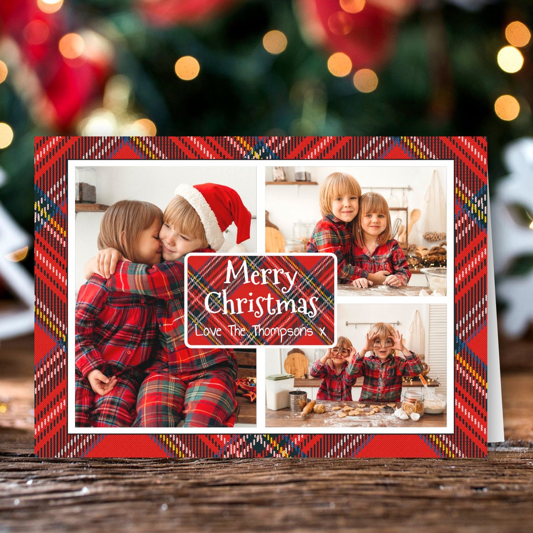 Personalised Christmas Cards, Photo Folded Xmas Postcards, Children ...