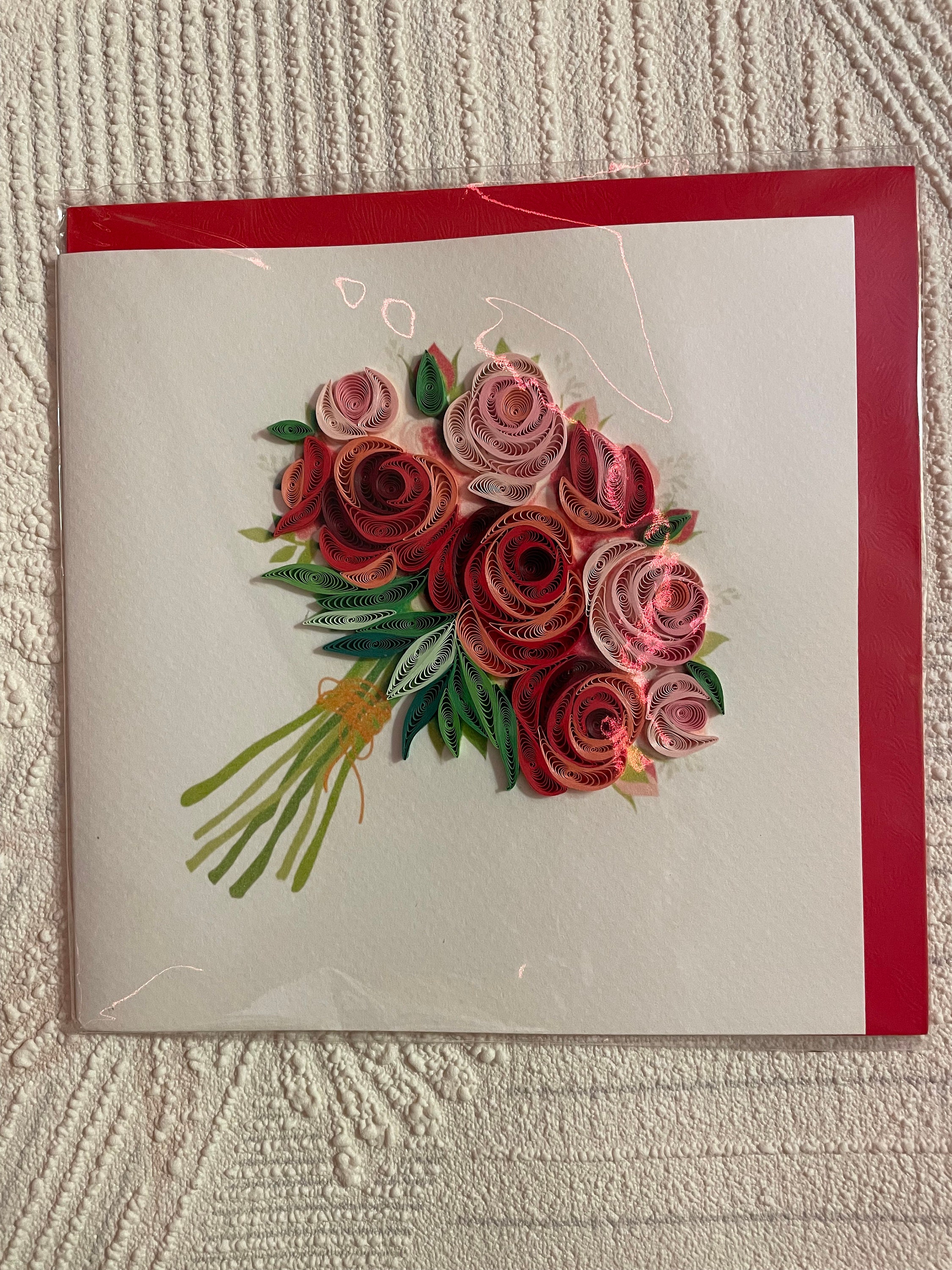Paper Quilling Rose Flower Basket