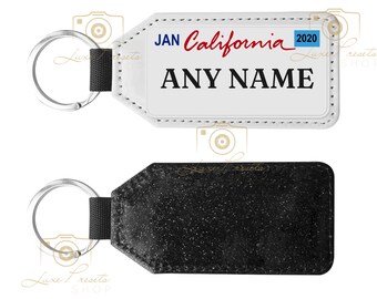 California License Plate Keychain - Etsy
