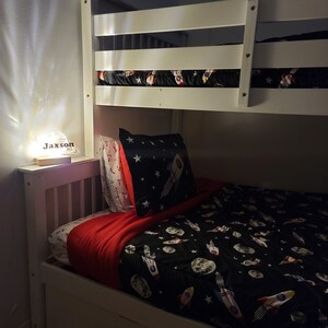 3D Personalized Night Light Bedtime Nightlight Light Outter Space Decor ...